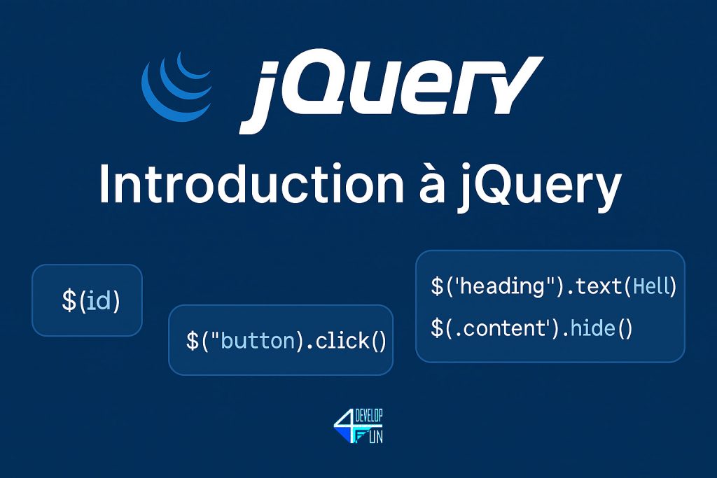 Introduction à jQuery : guide pratique pour débuter simplement - Develop4fun